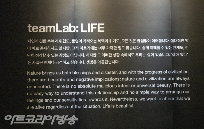 아트 컬렉티브 팀랩의 새로운 전시 'teamLab-LIFE'