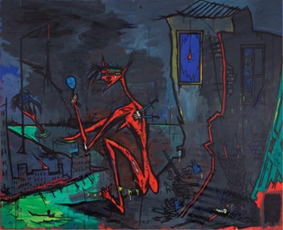 미국 화가 Rick Prol '금이 간 창'