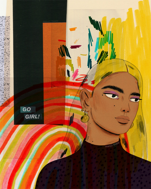 일러스트레이터 Manjit Thapp의 ‘내 머리는 정글’ 展